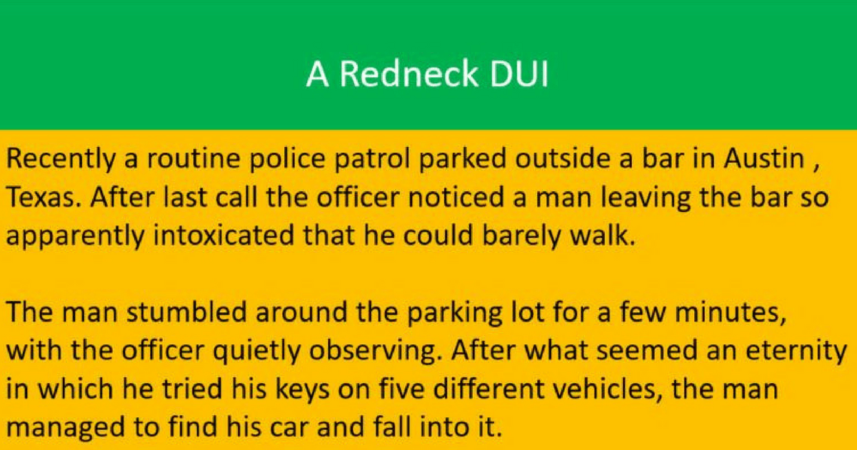A Redneck DUI