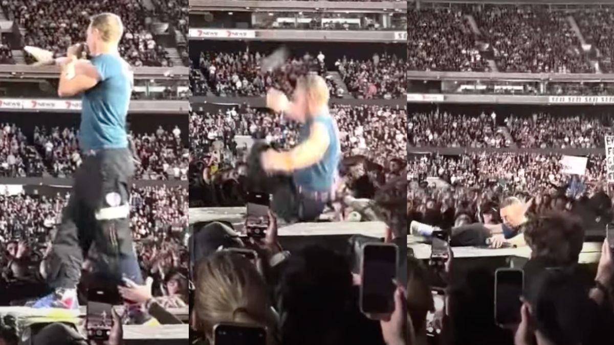 Watch: Coldplay's Chris Martin Unexpectedly Falls Into Trapdoor Onstage ...